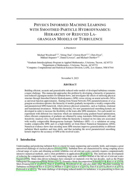 Woodward 2023 Physics Informed Machine Learning With Smoothed
