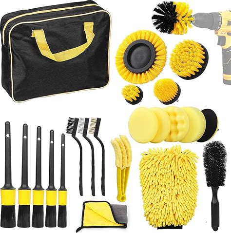 Withosent Kit Pulizia Auto 23pcs Kit Lavaggio Auto Kit Pulizia Auto
