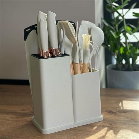 ВСЕ ДЛЯ КУХНІ • ТЕХНІКА • ПОСУД Набір кухонного приладдя на підставці 19 штук кухонні