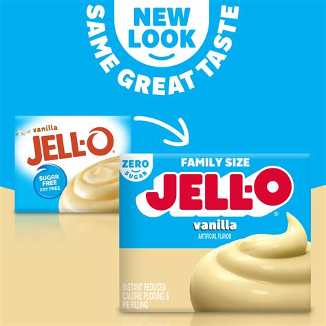 Jell O Vanilla Artificially Flavored Zero Sugar Instant Reduced Calorie