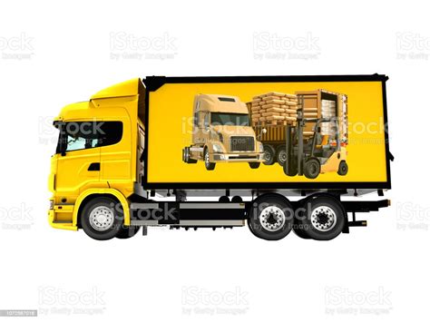 흰색 바탕에 그림자 재료 3d 렌더링을 건물의 수송을 위한 대형 트럭 0명에 대한 스톡 사진 및 기타 이미지 0명 고속도로 교통 Istock