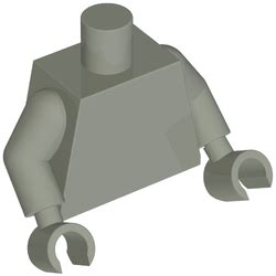 Lego Part C H Torso Light Gray Arms And Hands Plain Rebrickable Build With Lego