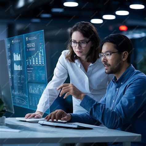 A Data Scientist And A Business Manager Collaborating Over A