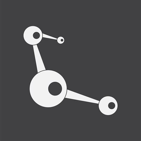 검은 배경 분자 체계 벡터에 흰색 아이콘 Eps Ai Uidownload