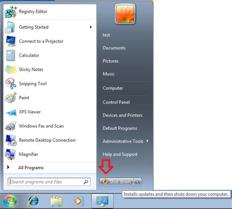 Shutdown Computer Windows 7
