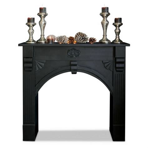 Mirabeau Kaminumbauschrank Kaminkonsole Beauvis Schwarz