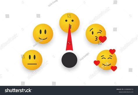 Mood Scale Satisfaction Indicator Rating Emoticon เวกเตอร์สต็อก ปลอด