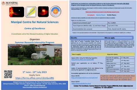 Suranjan Shil On Linkedin Summer Research Internship At Mcns Mahe