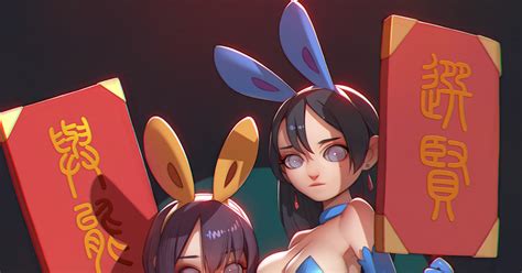 照夜白 《舉牌兔女郎》 照夜白のイラスト Pixiv