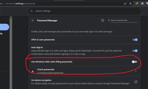 Disable Pin Requirement For Chrome Saved Passwords Microsoft Community