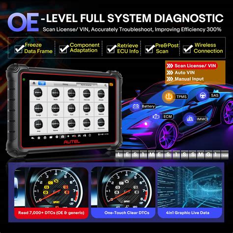 Autel MaxiCOM MK900 TS TPMS Diagnostic Scanner Supports CAN FD DoIP FCA Autoauth