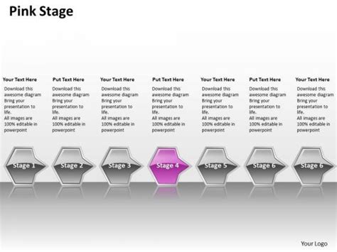 Ppt Successive Flow Of Pink Octagonal D Arrows PowerPoint Stage Templates