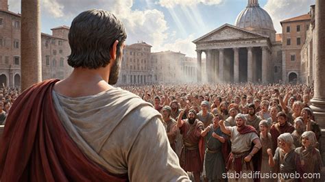 Epic Roman Crowd Card Art Stable Diffusion Online