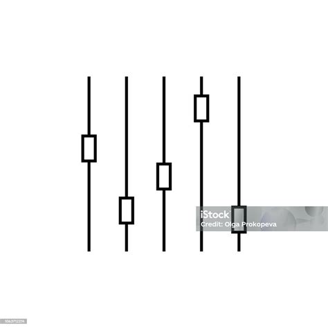 믹서 레벨 라인 아이콘 개요 벡터 표시 흰색 절연 선형 스타일 그림 심볼 로고 그림입니다 편집 가능한 선입니다 완벽 한 픽셀