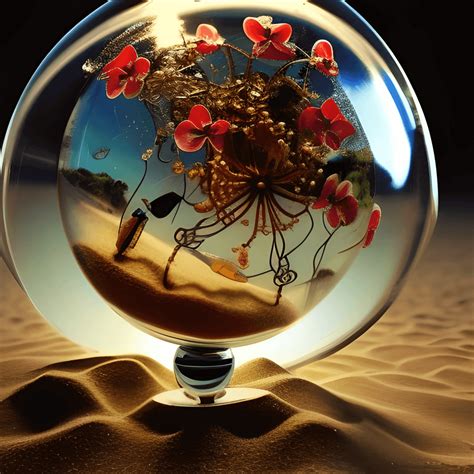 Crystal Clear Ocean Water In A Clear Glass Globe · Creative Fabrica