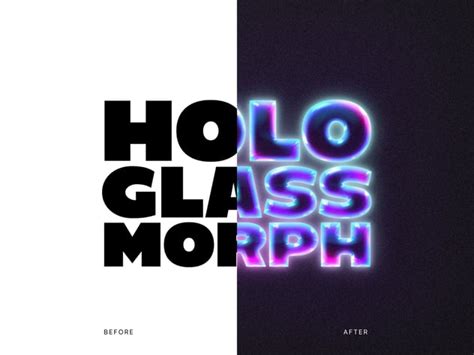 Holo Glassmorph Logo And Text Effect Layer Styles Including Holo And Logo Envato