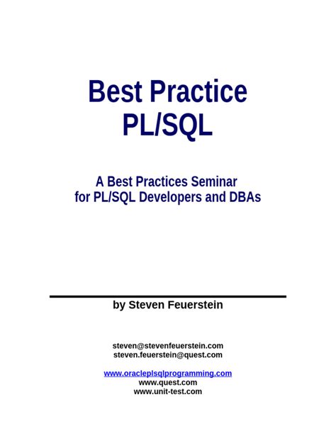 Best Practice Plsql Intro Pdf