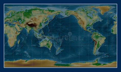 World Physical Map 180 Pm Patterson Cylindrical Stock Illustration Illustration Of Quake