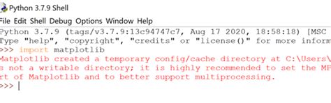 why is a temporary directory created when using the python library matplotlib