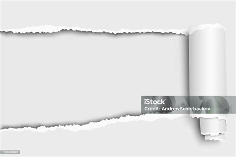 직사각형 구멍 어떤 가장자리는 그림자 오른쪽으로 왼쪽에서 종이와 종이 곱슬 곱슬 하얀 시트에 납치 하 고 벡터 종이 서식 파일 디자인 0명에 대한 스톡 벡터 아트 및 기타
