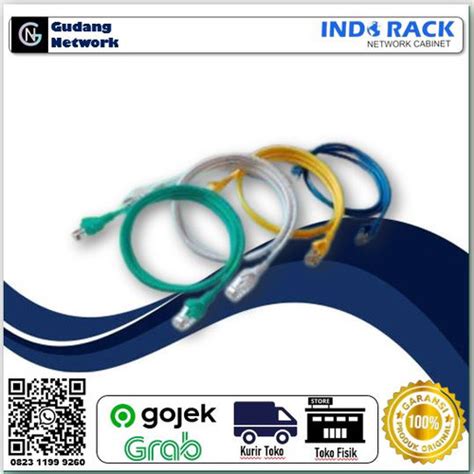 Jual Patchcord 1M INDORACK Patch Cord CAT6 KABEL LAN Utp 1 Meter RJ45 Biru Jakarta Pusat