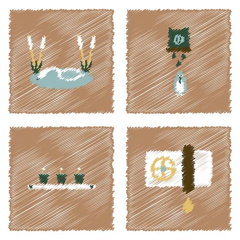 평면 음영 스타일 아이콘 에코 시스템 벡터 컬렉션 Eps Ai Uidownload