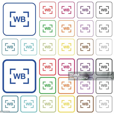 카메라 화이트 밸런스 설정 설명 플랫 컬러 아이콘 곡선에 대한 스톡 벡터 아트 및 기타 이미지 곡선 균형 날씬한 Istock