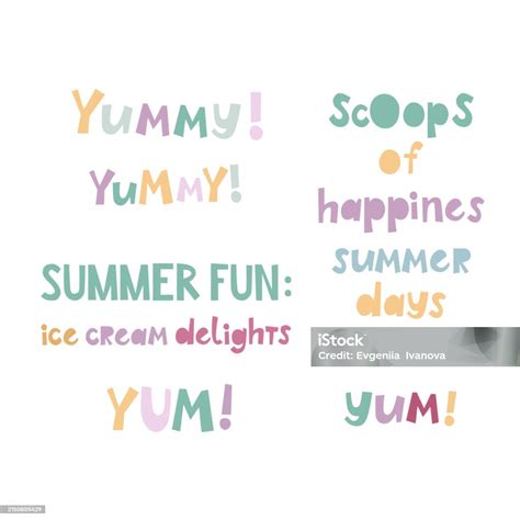 여름 더위 파티 및 아이스크림을 주제로 한 카드 인용문 벡터 일러스트 레이 션 포스터 엽서 또는 노트북에 사용할 수 있습니다 날씨에 대한 스톡 벡터 아트 및 기타 이미지