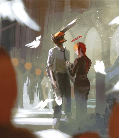 Makima And Denji Chainsaw Man Drawn By Guii1210 Danbooru