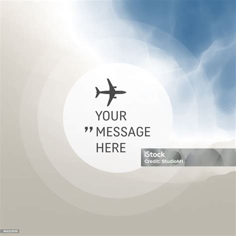 텍스트에 대 한 장소 배경입니다 푸른 하늘과 구름과 추상적인 배경입니다 비행기와 벡터 일러스트입니다 텍스트에 대 한 장소를 가진