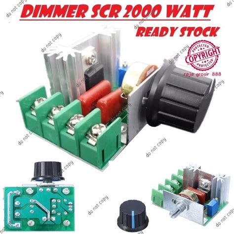 Dimmer Scr 2000w Motor Speed Controller 220v Ac Pwm Regulator Dimmer Lazada Indonesia