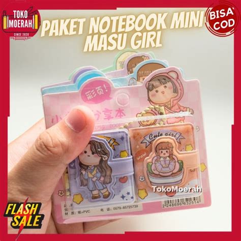 Jual Buku Notebook Mini Masu Cute Girl Gantungan Kunci Buku Masu Mini