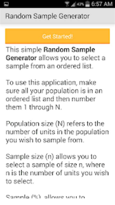 Random Sample Generator Apk Voor Android Download