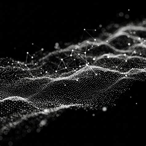 Abstract Digital Visualization Featuring A Network Of Interconnected White Dots Arrayed Stock