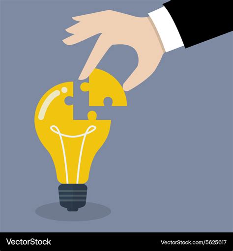 Puzzle Lightbulb Concept Royalty Free Vector Image