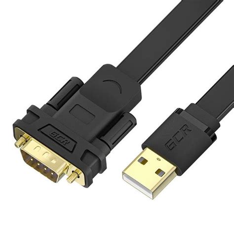 Адаптер конвертор переходник плоский кабель Usb 2 0 Am Db9 Rs 232 Com9m Greenconnect Gcr Uoc5m
