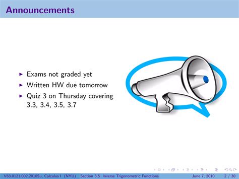 Lesson 16 Inverse Trigonometric Functions Ppt