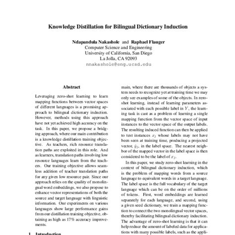 Knowledge Distillation For Bilingual Dictionary Induction Acl Anthology
