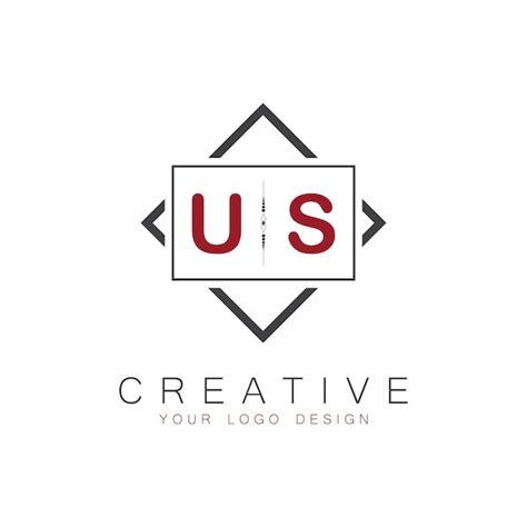 Premium Vector Us Initial Monogram Logo With Creative Square Style Design