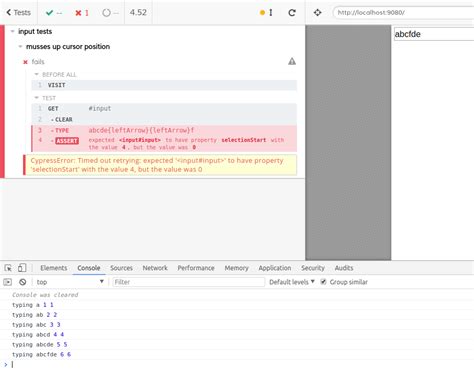 Input Selectionstartselectionend Incorrect During Type · Issue 1234 · Cypress Iocypress