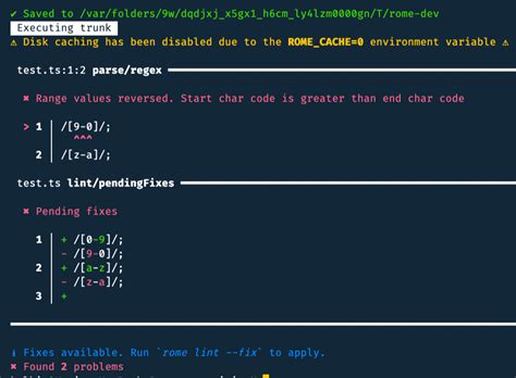 Regex Parser Only Prints One Diagnostic Per File · Issue 250 · Rometools · Github