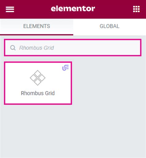 Rhombus Grid Unlimited Elements For Elementor