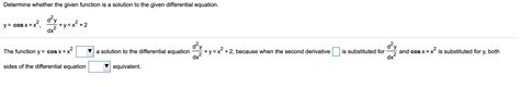 solved determine whether the given function is a solution to