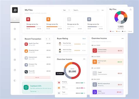 Premium Vector Ui Ux Infographic Dashboard Ui Design With Graphs Charts And Diagrams Web