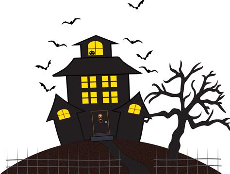Download Halloween Haunted House Clipart Royalty Free Vector Graphic