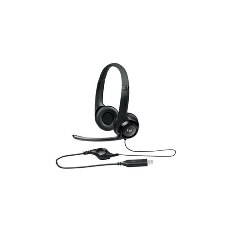 Auriculares Headset Logitech H390 Stereo Usb Negro