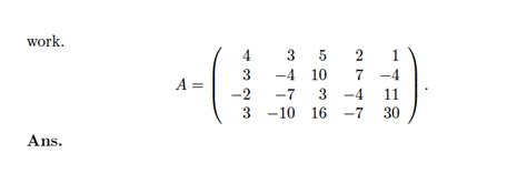 Solved 3 Use As Many Columns Of A As Possible To Construct