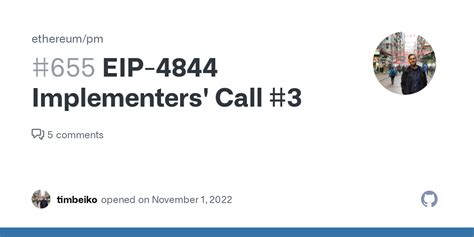 Eip 4844 Implementers Call 3 · Issue 655 · Ethereumpm · Github