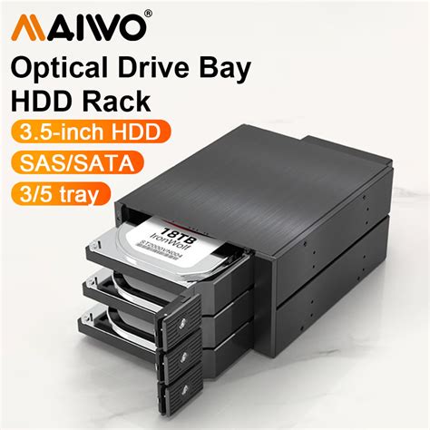 Maiwo 3 Bay 3 5 Inch Sas Sata Hdd Case Optical Drive Hard Disk