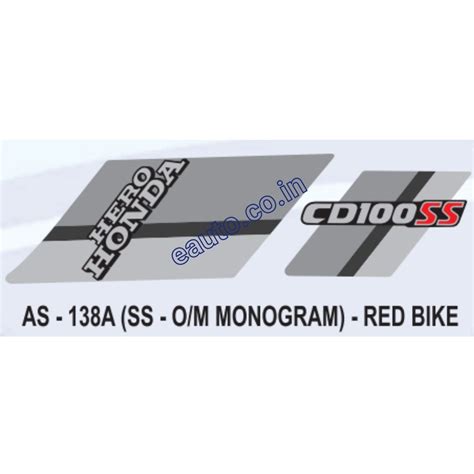 Graphics Sticker Set For Hero Honda Cd 100 Ss Old Model Monogram